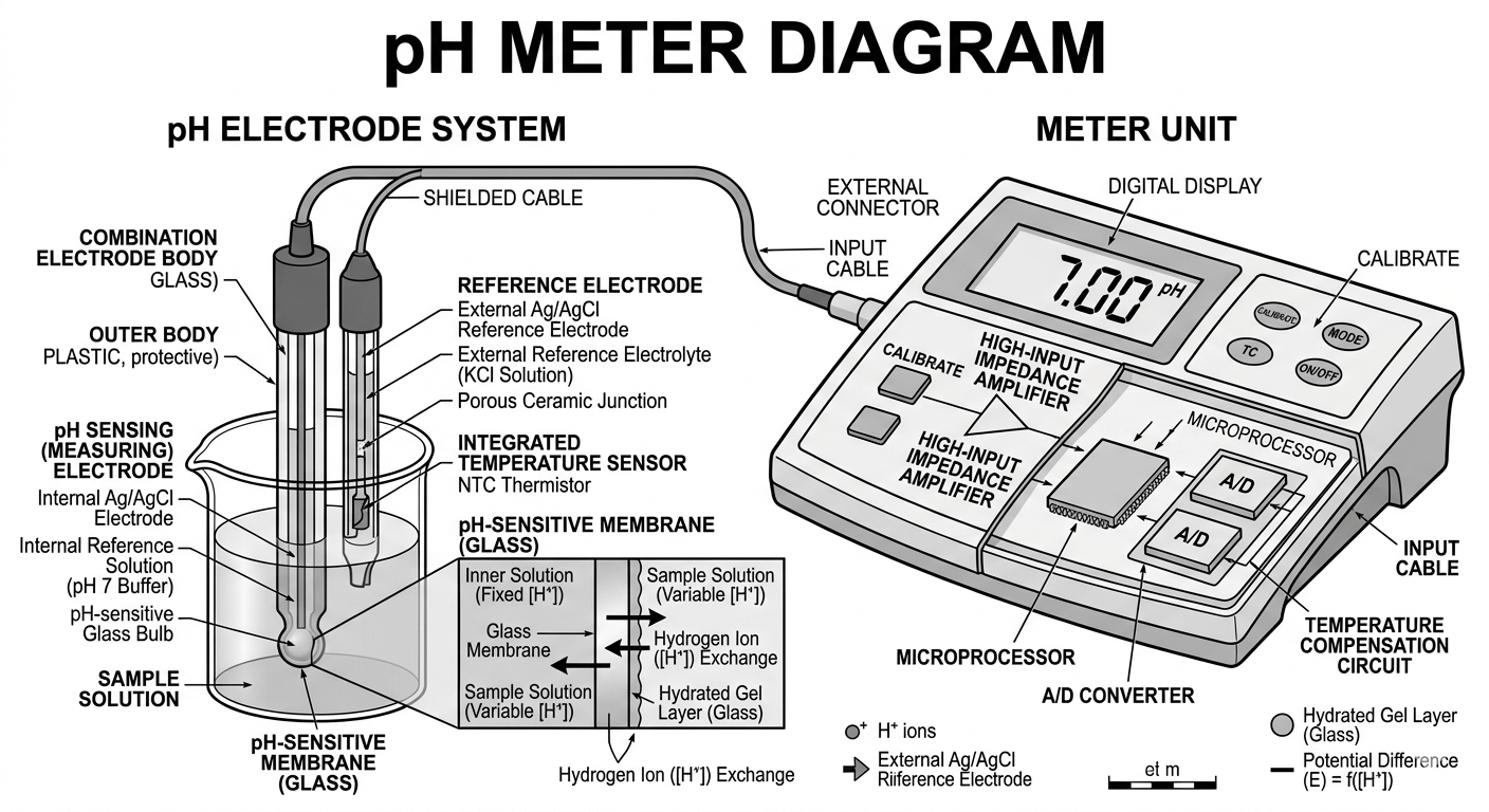 pH Meter: 7 Important Uses, Working Principle & Types